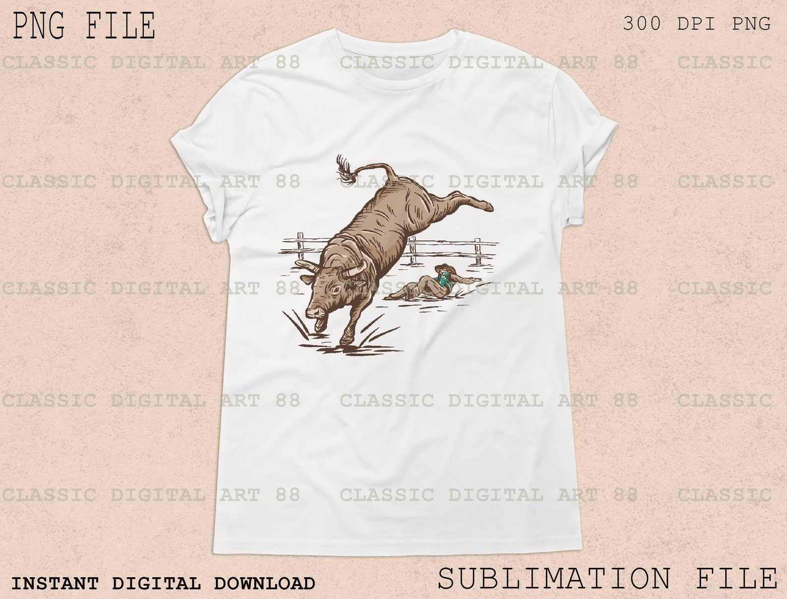 Western PNG, Bucking Bull Png, Western Sublimation, Cowboy Rodeo Png ...