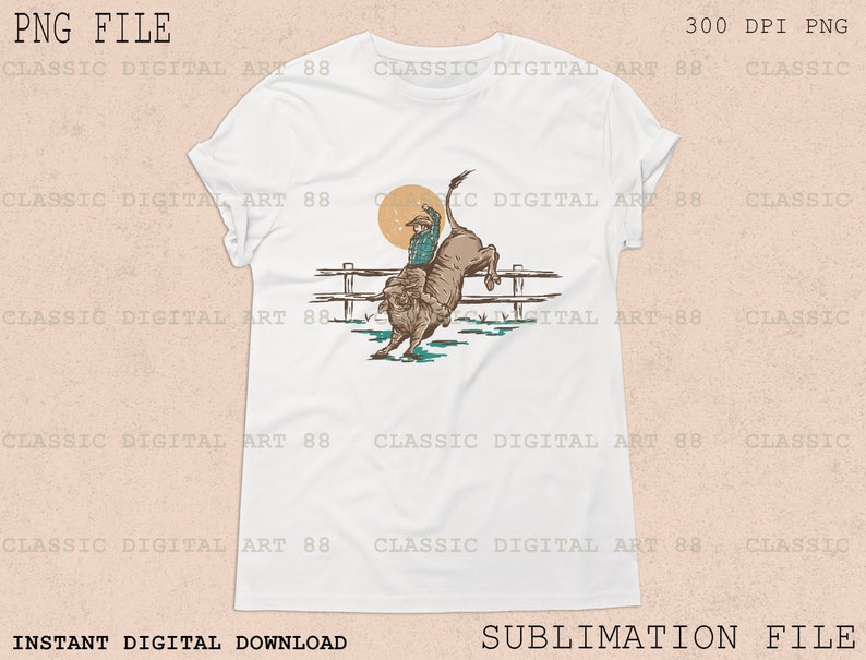 Western Png, Rodeo Bull Graphics, Cowboys Rodeo, Western Sublimation ...