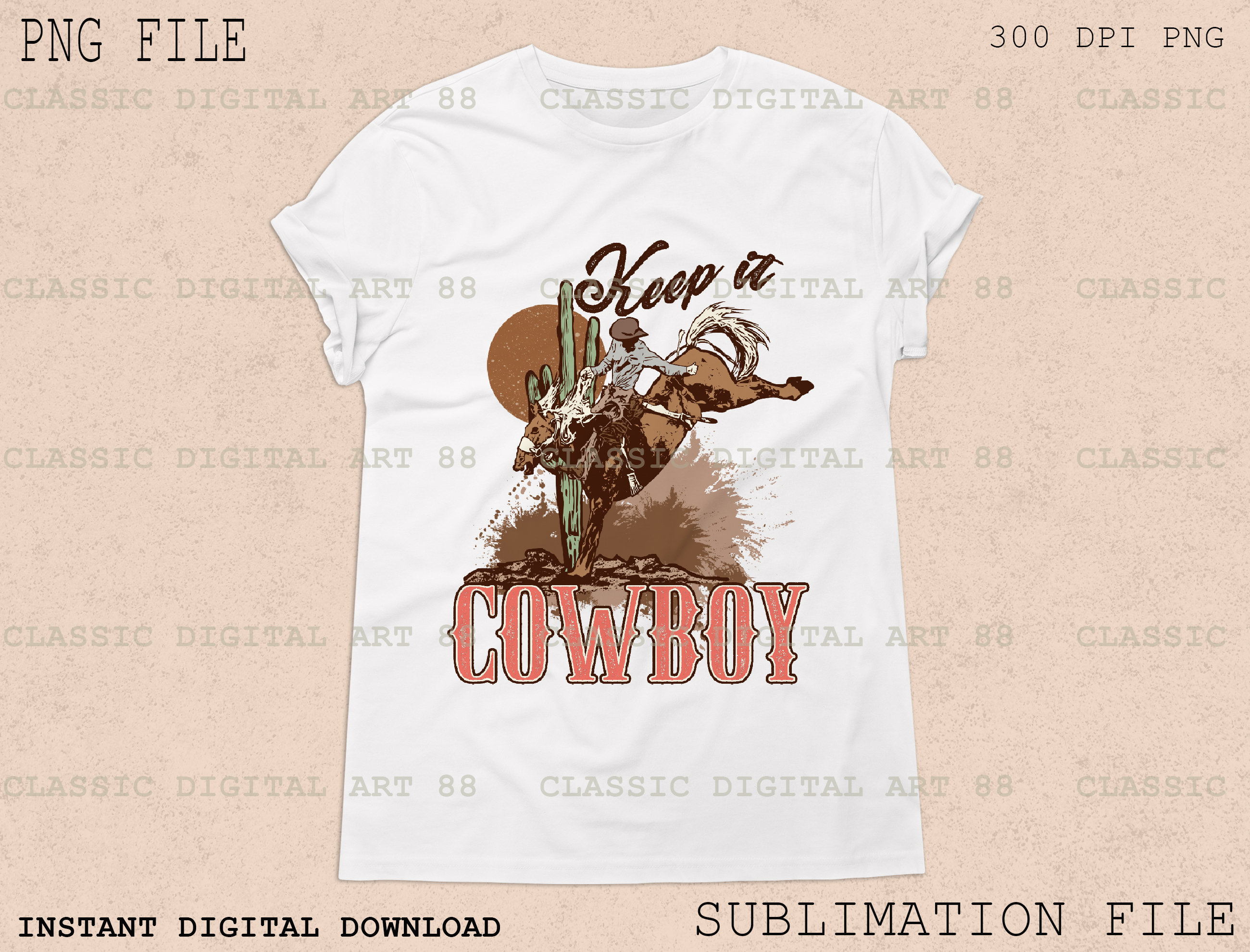 Keep It Cowboy PNG Western Png Cowboy Western Rodeo Design - Etsy