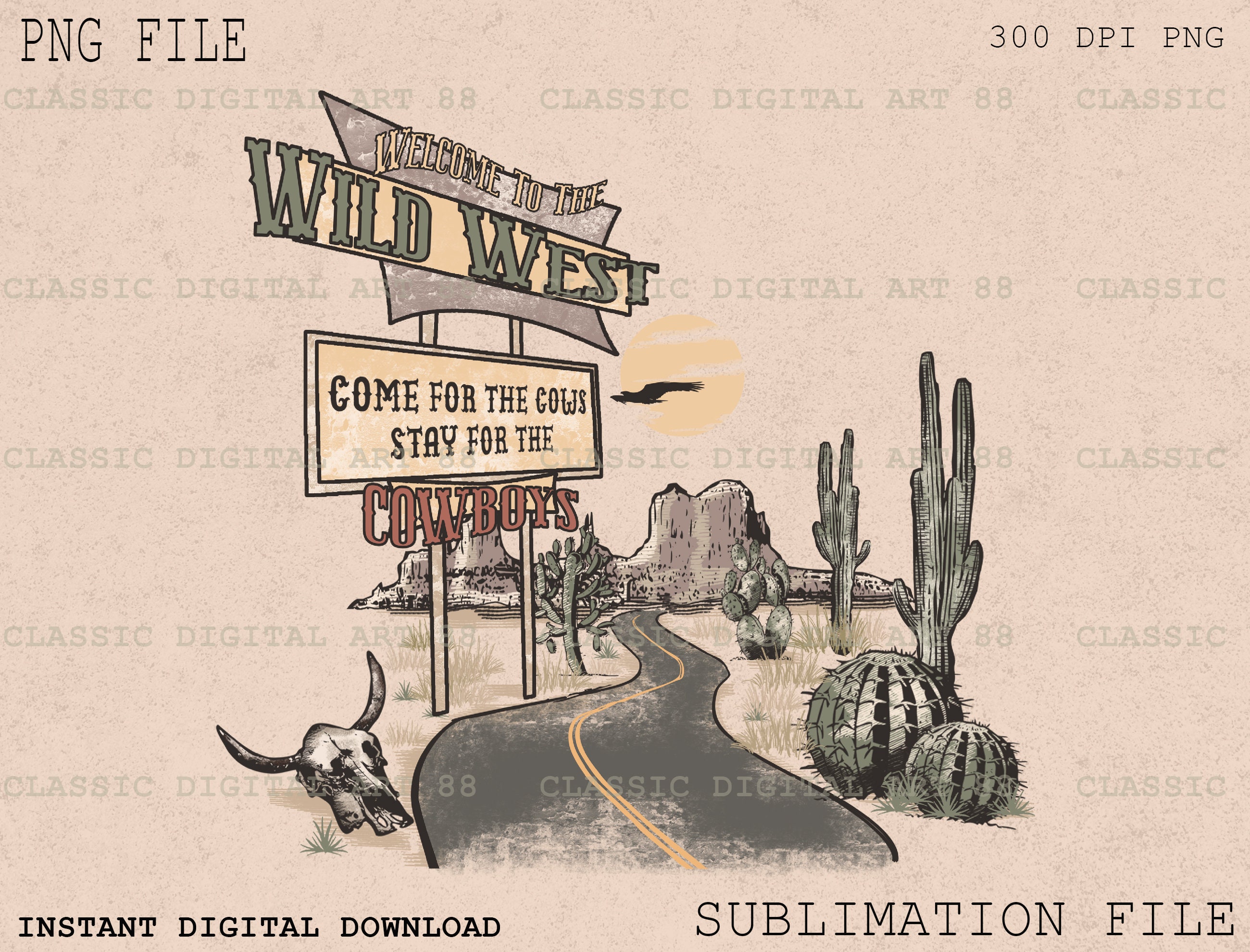 Wild West PNG, Retro Sublimation Download, Cowboy Png, Cowgirls Png ...