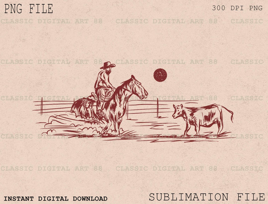 Rodeo Western Sketch PNG, Cowboy Catch the Bull, Western Png, Western ...