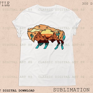 Desert Buffalo Aztec PNG, Drawing Desert Cactus, Cowboys PNG, Country ...