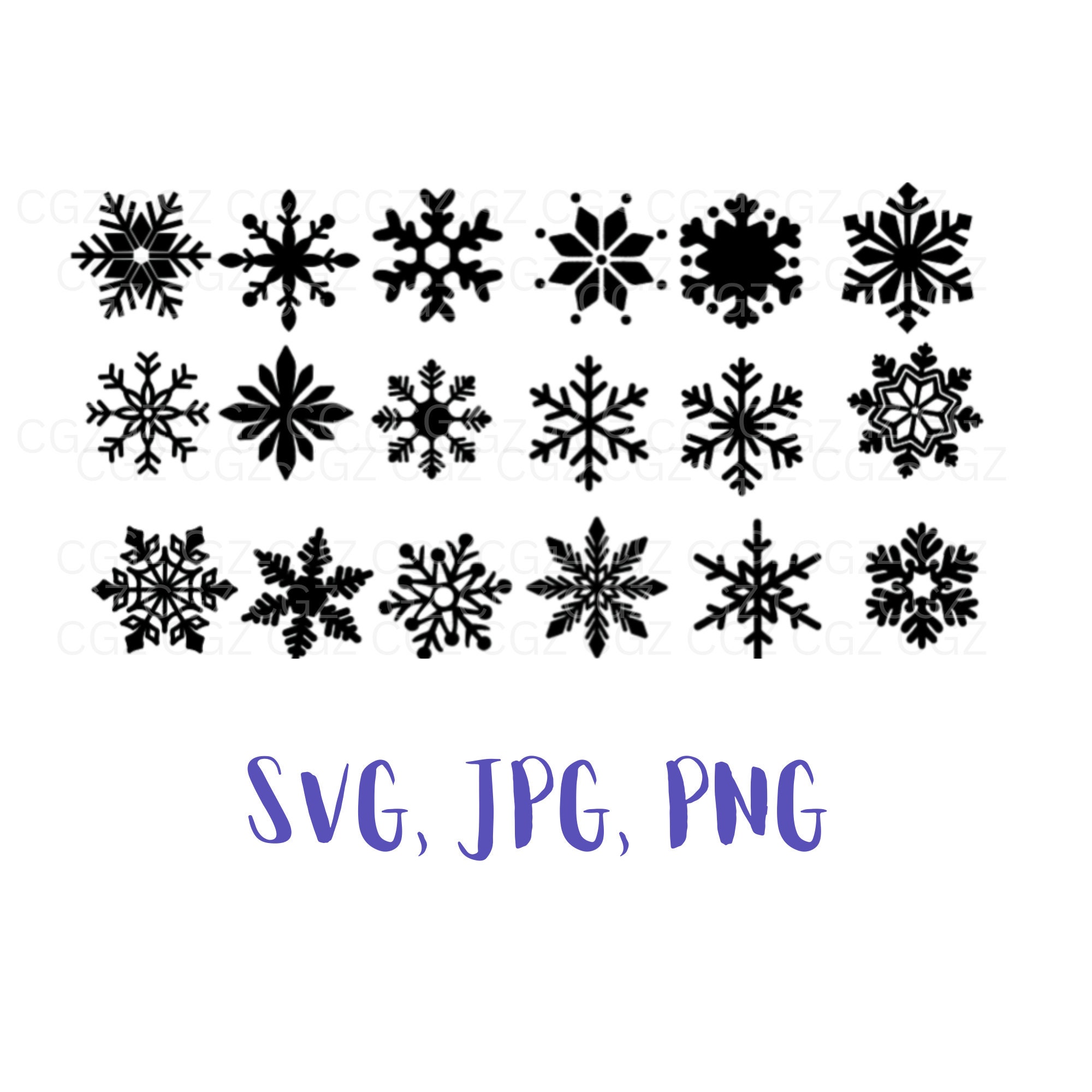 Snowflake SVG Snowflake Svg Bundle Flake Winter SVG - Etsy