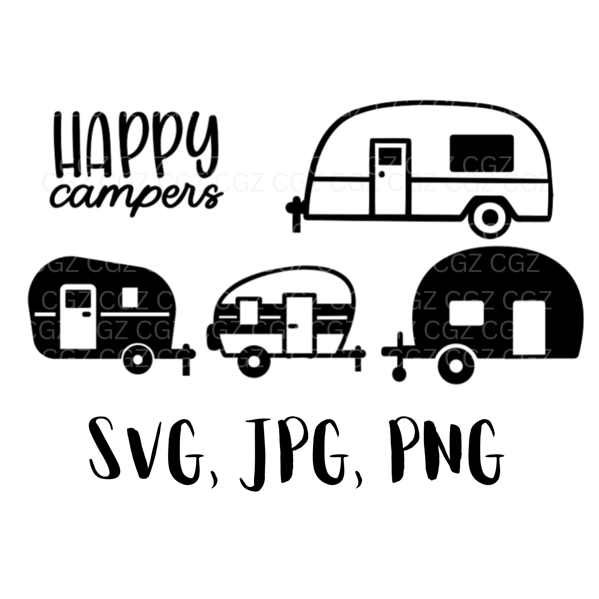 Camper SVG Bundle/ Campers Svg/campers Clip Art/happy Camper Svg ...