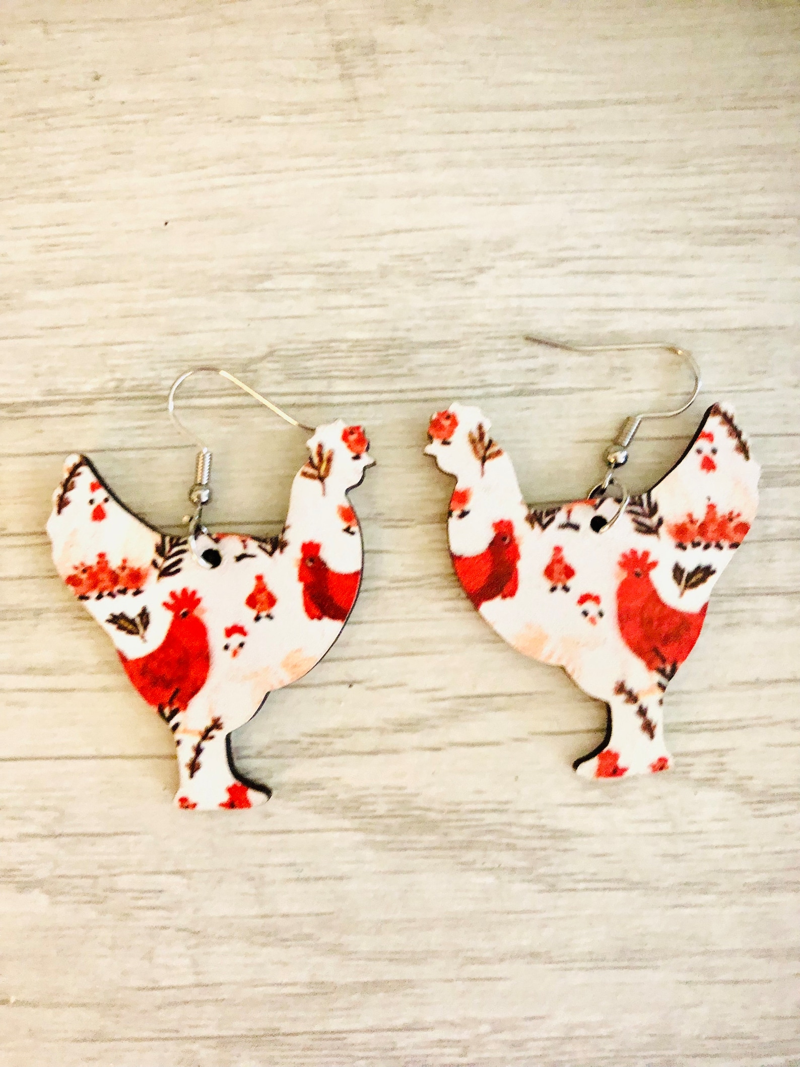 Chicken Earrings SVG, Chicken Earring SVG, Chicken Shaped Earrings Svg ...