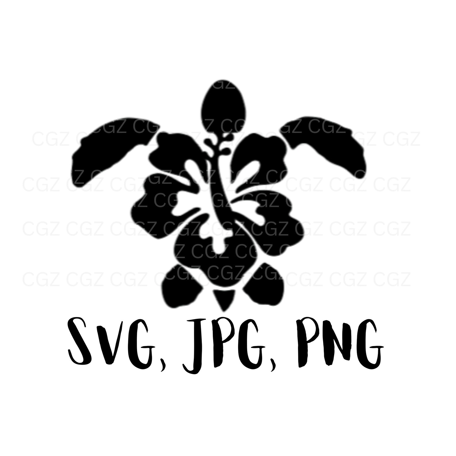 Sea Turtle Svg/turtle Svg/hibiscus Sea Turtle/aloha - Etsy