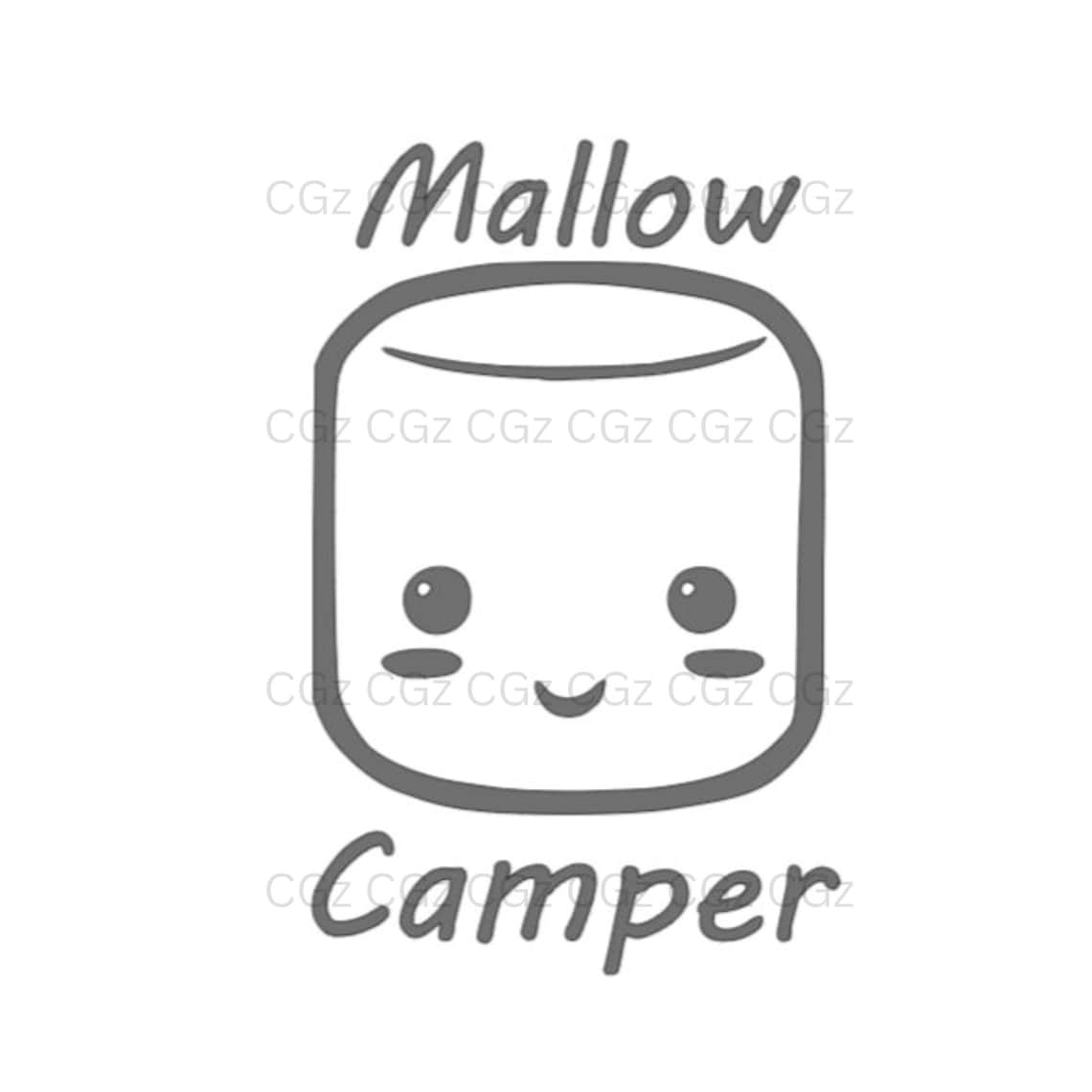Camping SVG, PNG, JPEG, Marshmallow, Mallow Camper, Digital Download ...