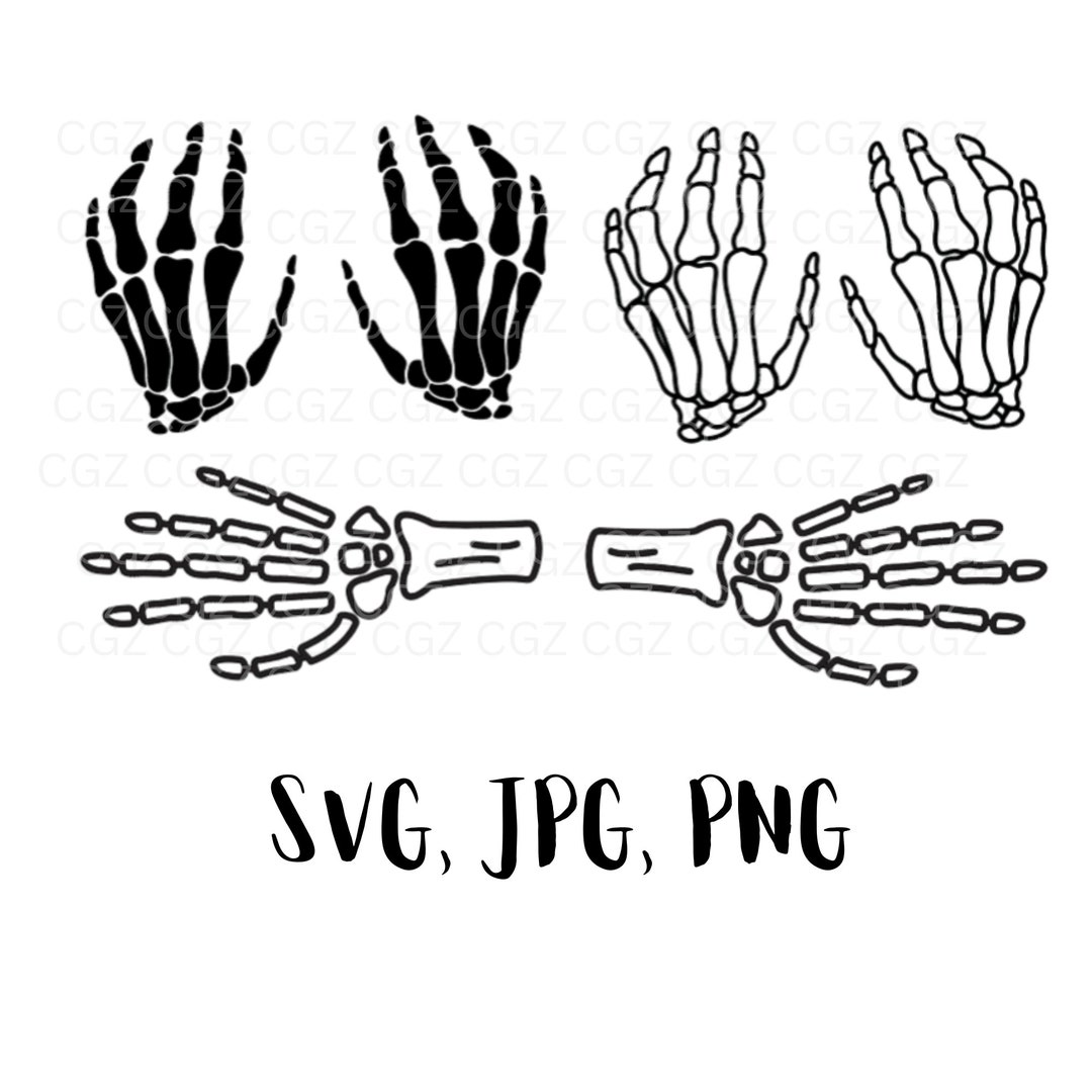 Skeleton Hands Svg/skeleton Instant Download/skeleton Svg/skeleton Hand ...
