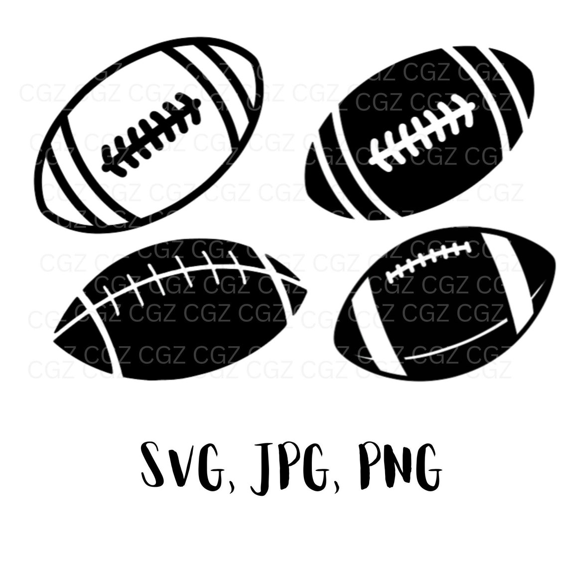 Football SVG, Football Instant Digital Download, Football Bundle ...