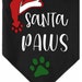 Santa Paws Svg/christmas Dog Svg/digital/clipart/dog Bandana Svg/cut ...