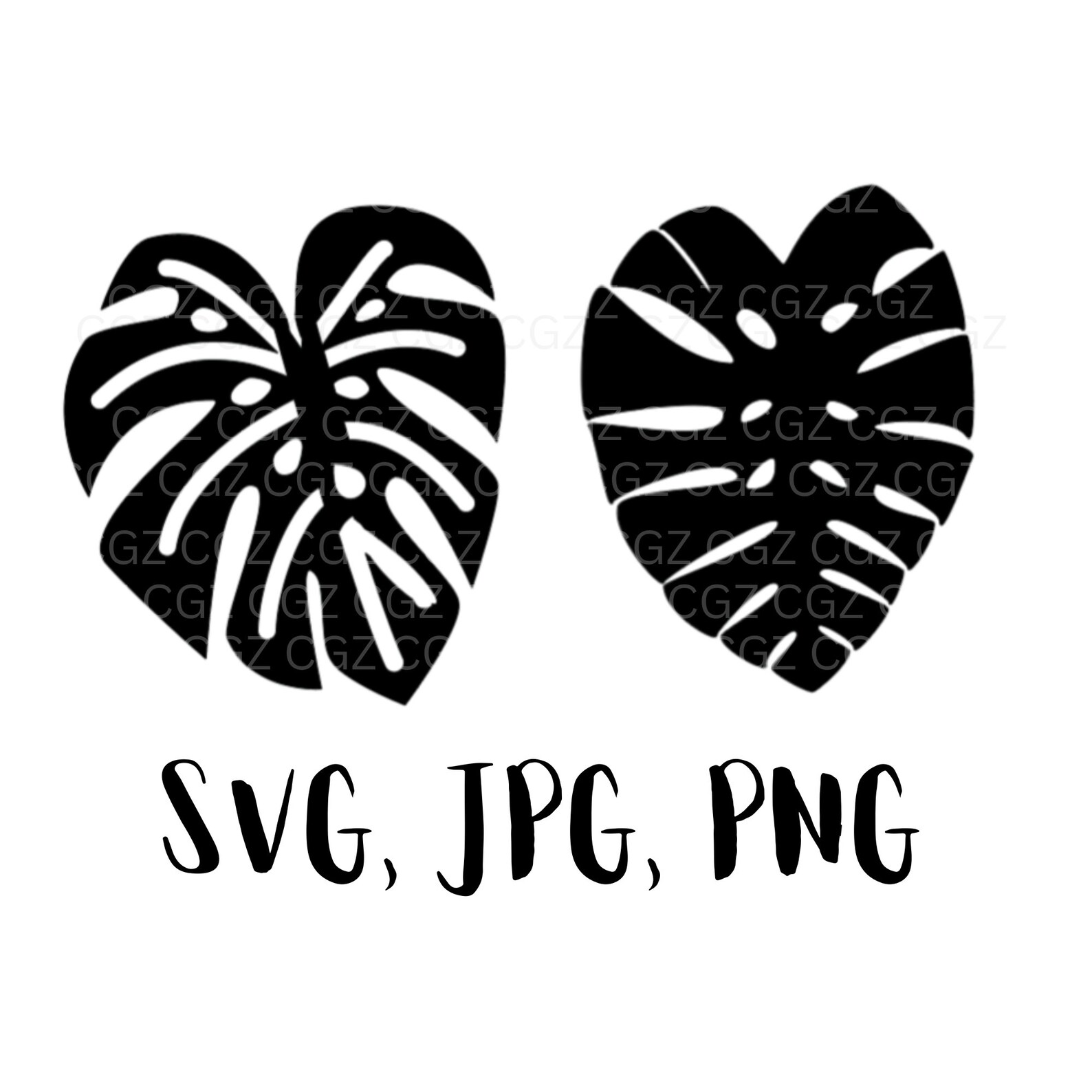 Monstera Leaf SVG Palm Leaf SVG Monstera Leaf Clipart - Etsy