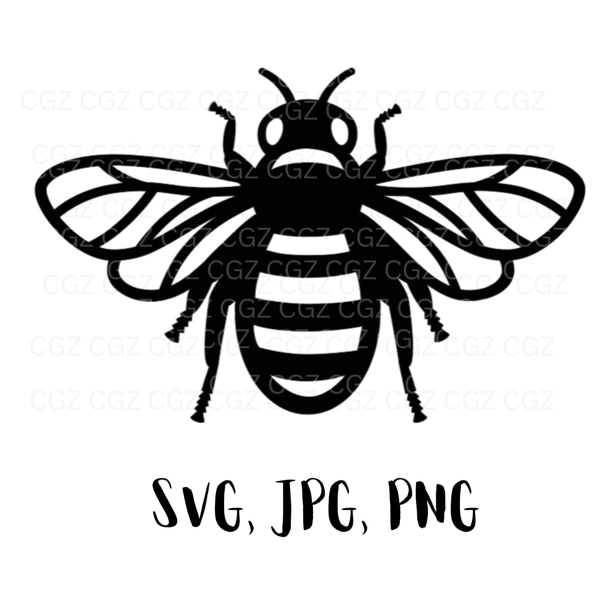 Honey Bee SVG, Honeybee SVG, Bee Silhouette PNG. Bumble Bee Svg File ...