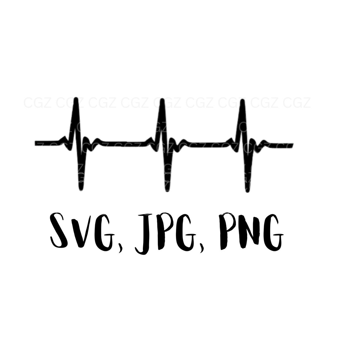 Heartbeat Svg/heartbeat Line Svg/heartbeat Cut Files/heartbeat Pulse ...