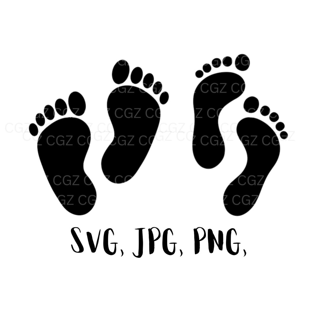 Foot Prints SVG, Newborn Baby Svg, Baby Feet SVG, Baby Shower SVG, Png ...
