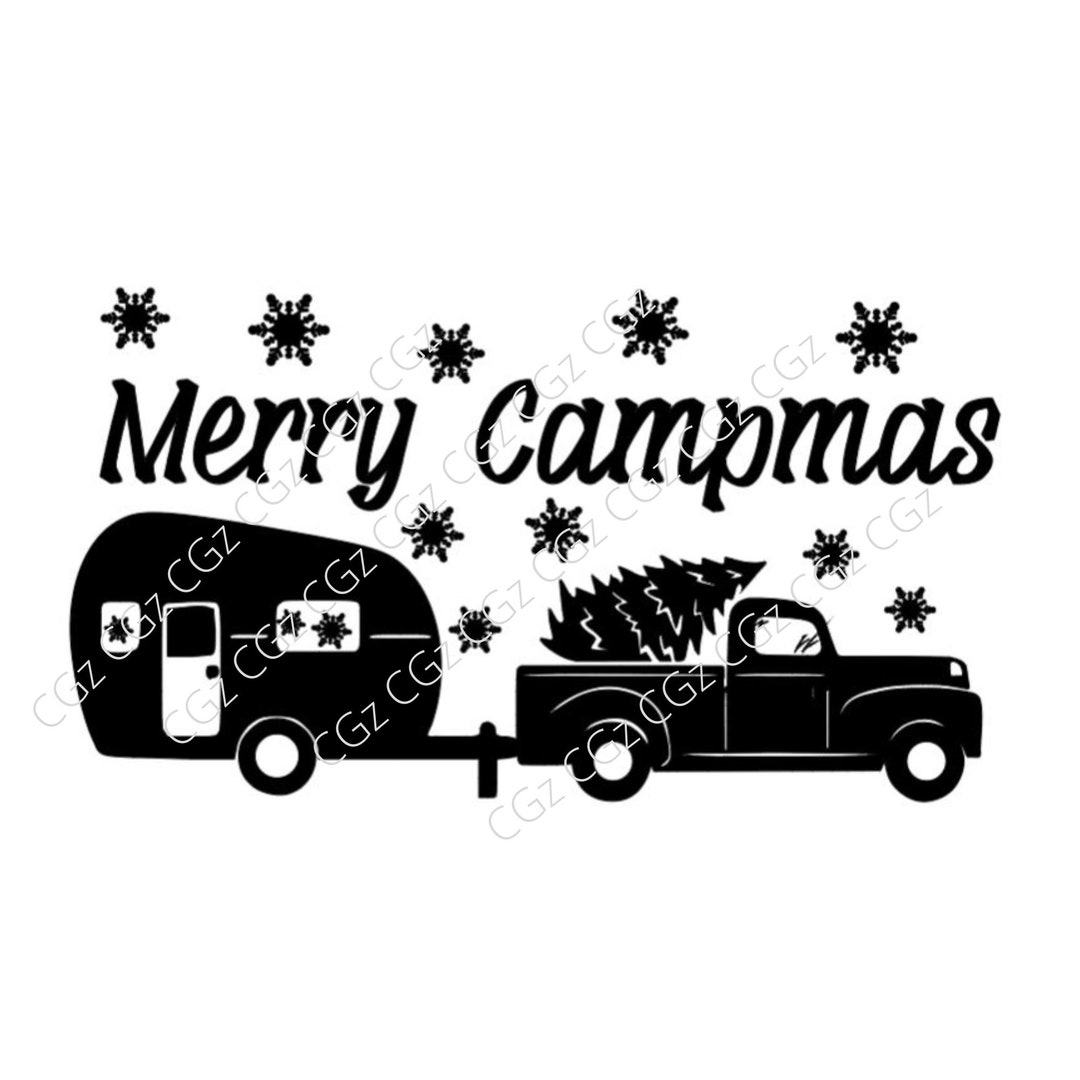 Camper Christmas, Merry Campmas SVG, Camping Christmas Digital Download ...