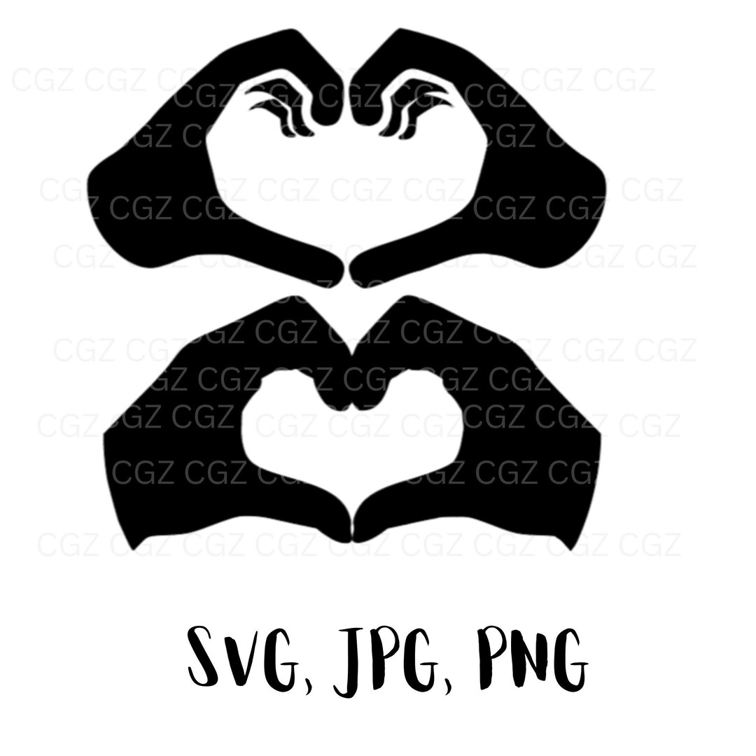 Hand Heart SVG, Heart Hands, Valentine's Day Svg, Valentine's Day, Love ...
