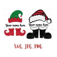 Santa Boot Print Stencil, Christmas Boot SVG, Santa Footprint Cut File ...