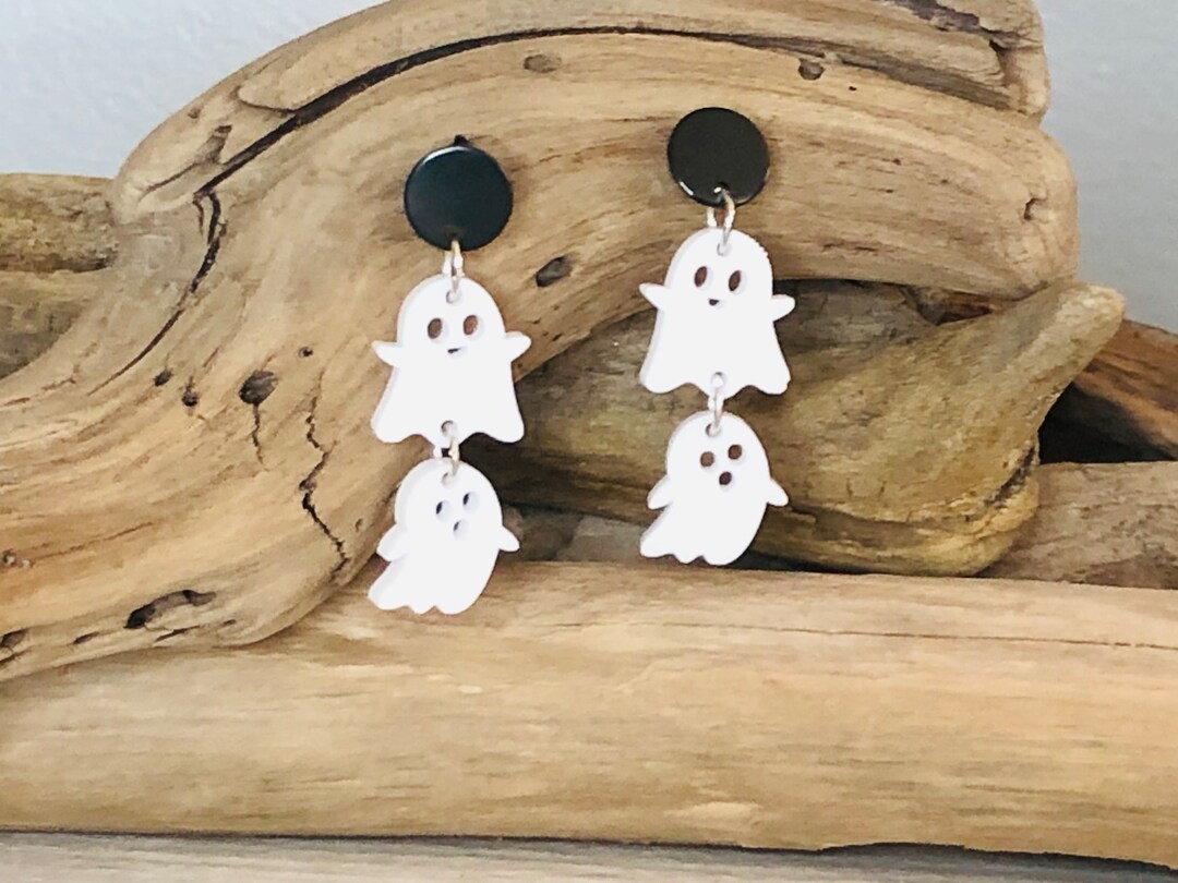 Halloween Earrings/ghost Earrings/ghost Halloween Jewelry/spooky Ghost ...