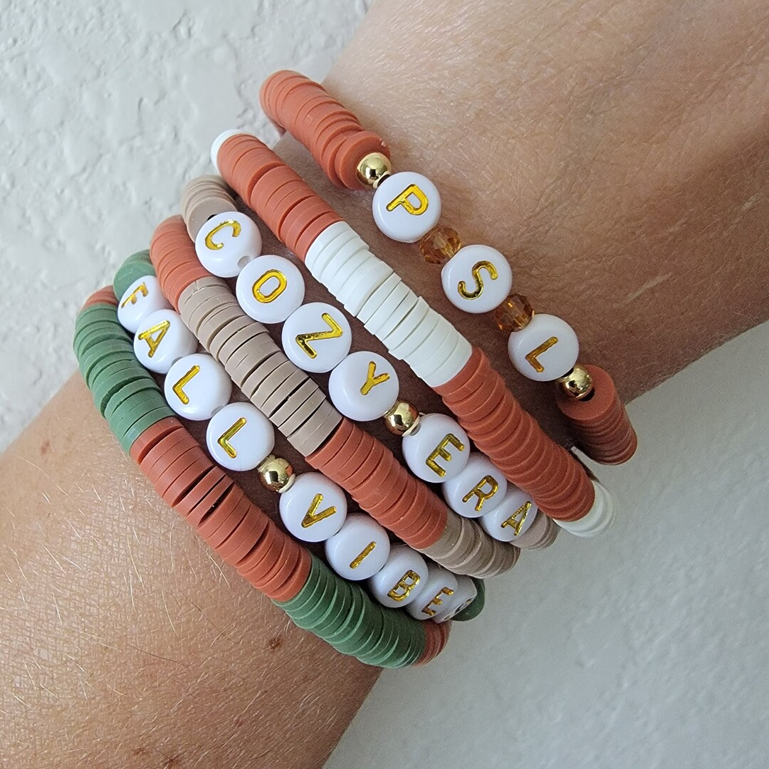 Stackable FALL THANKSGIVING AUTUMN Bracelets, Fall Bracelet Sets ...
