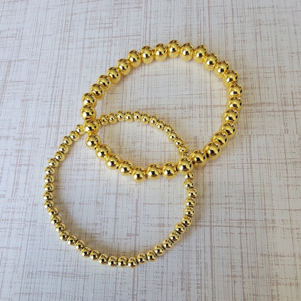 Non Tarnish Gold Ball Bracelets - Etsy