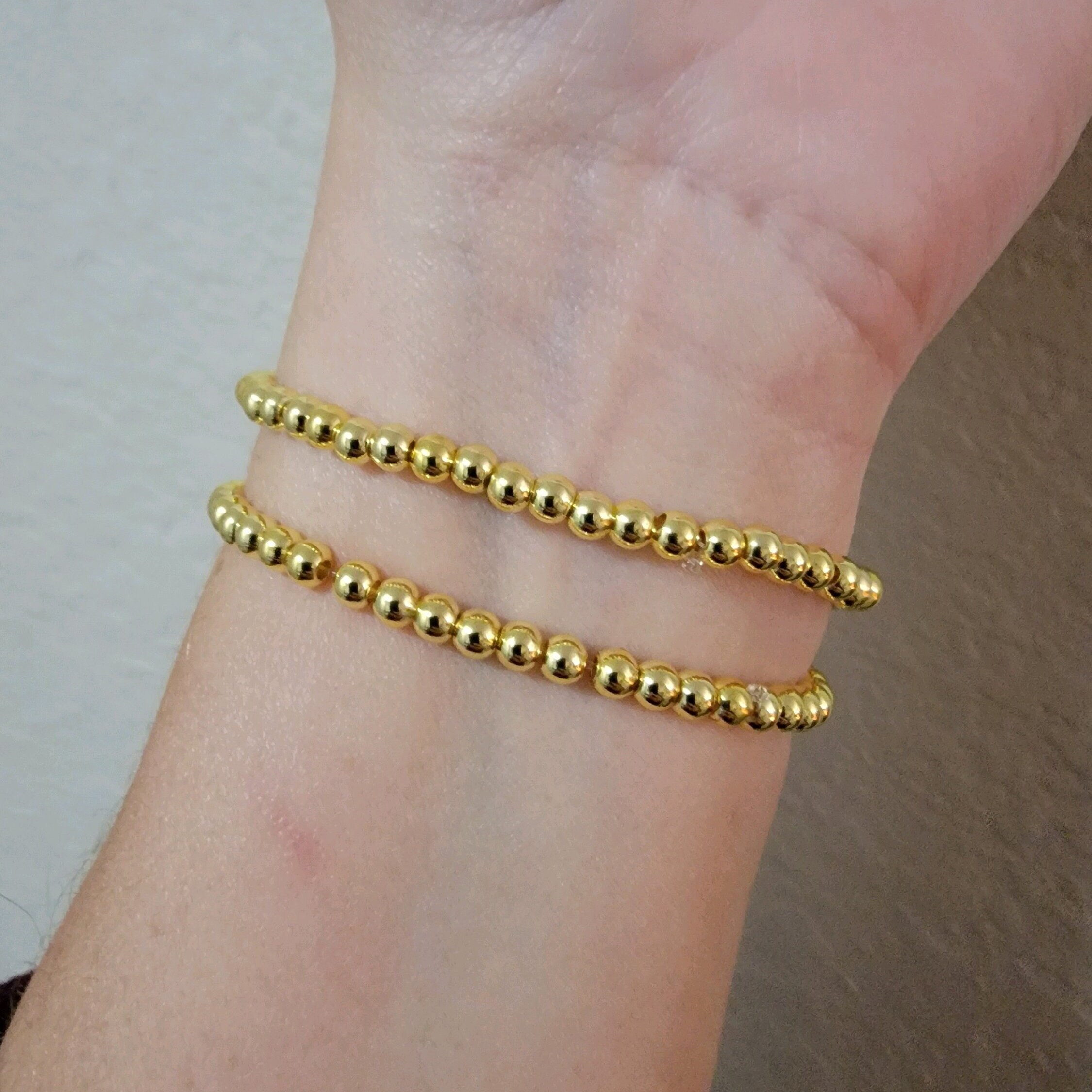 Personalized Number Bracelet 18k Gold Filled, Customized Sports Team ...