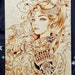 Pyrography Woodburning Handmade Beautiful Female Samurai Tattoo Style ...