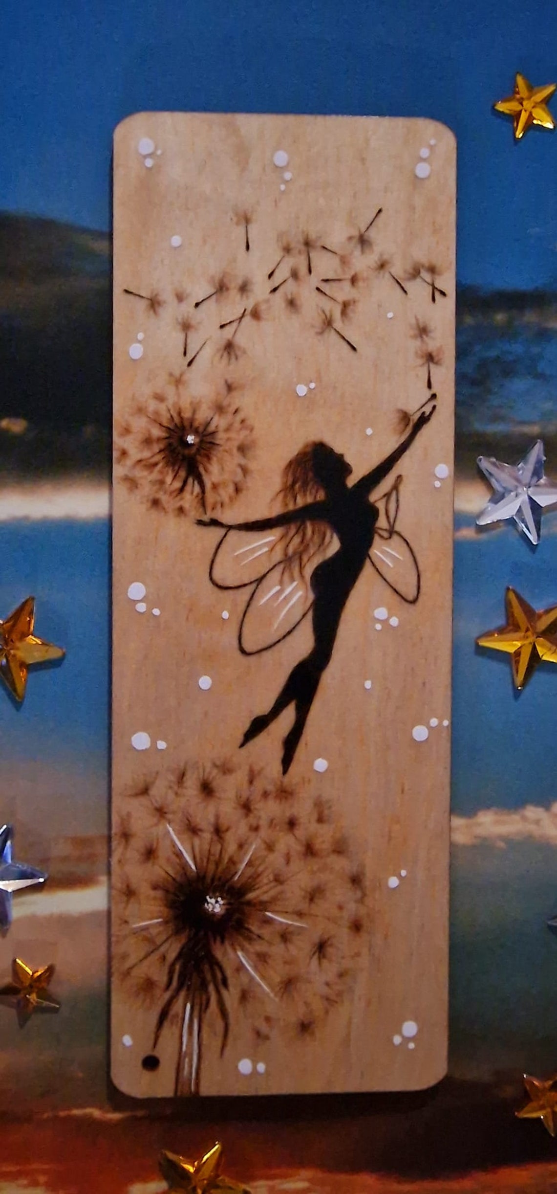 Pyrography Woodburning Handmade Pair of Bookmarks With a Wonderful and ...