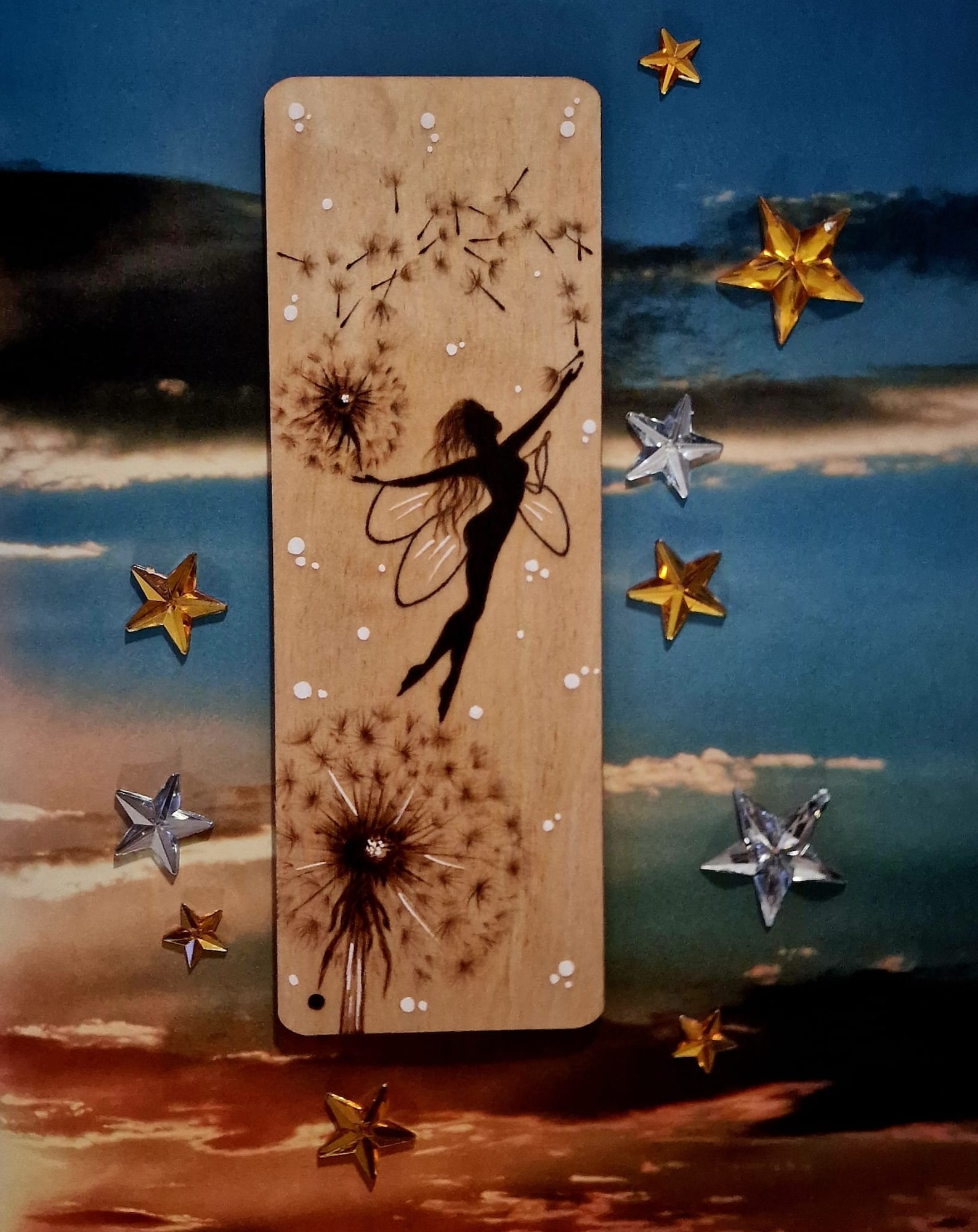 Pyrography Woodburning Handmade Pair of Bookmarks With a Wonderful and ...