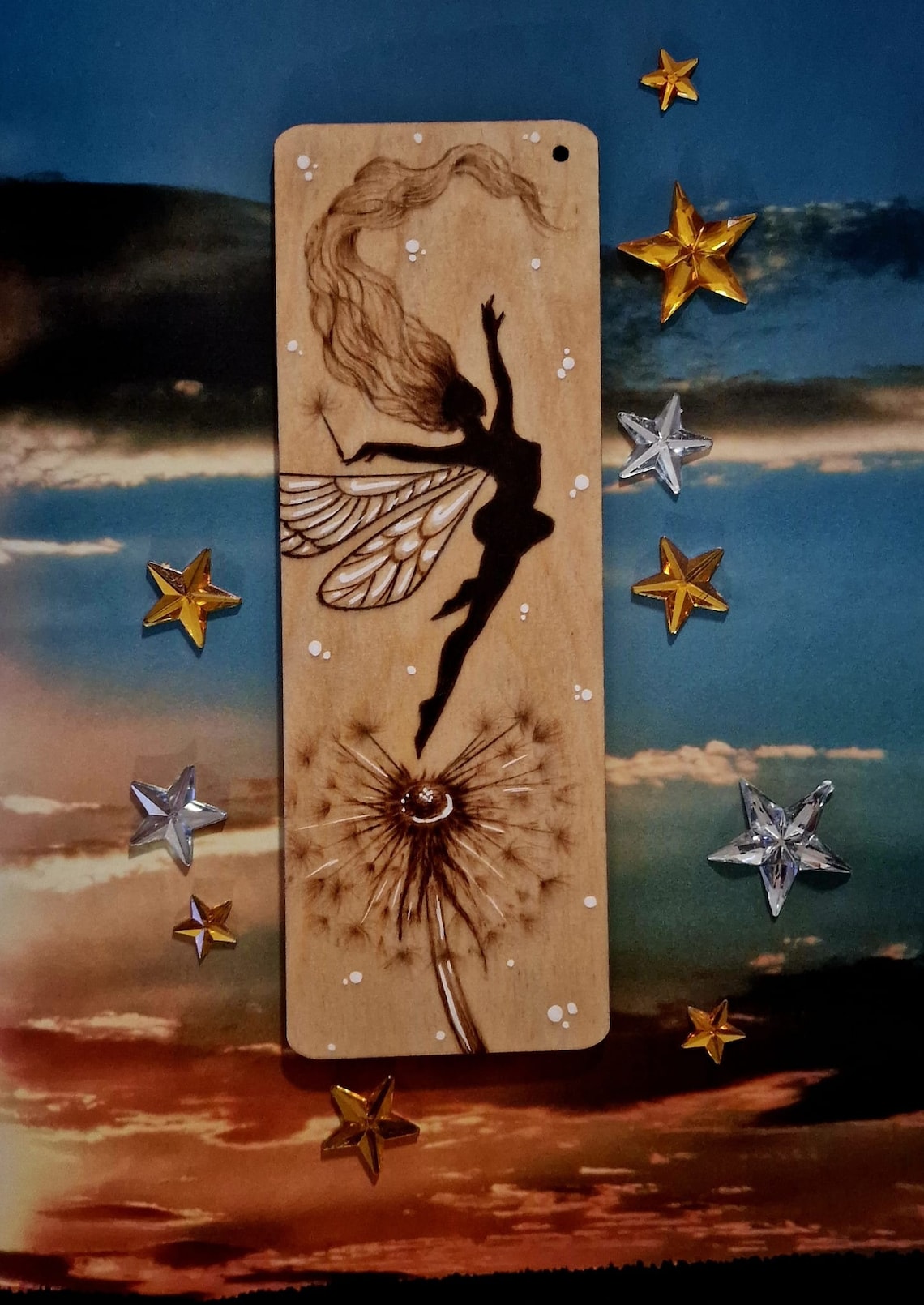 Pyrography Woodburning Handmade Pair of Bookmarks With a Wonderful and ...