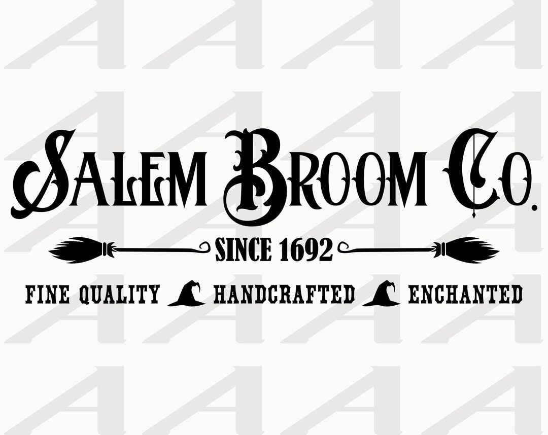Salem Broom Company Witch Sign Vintage Halloween Shirt Broom Stick ...