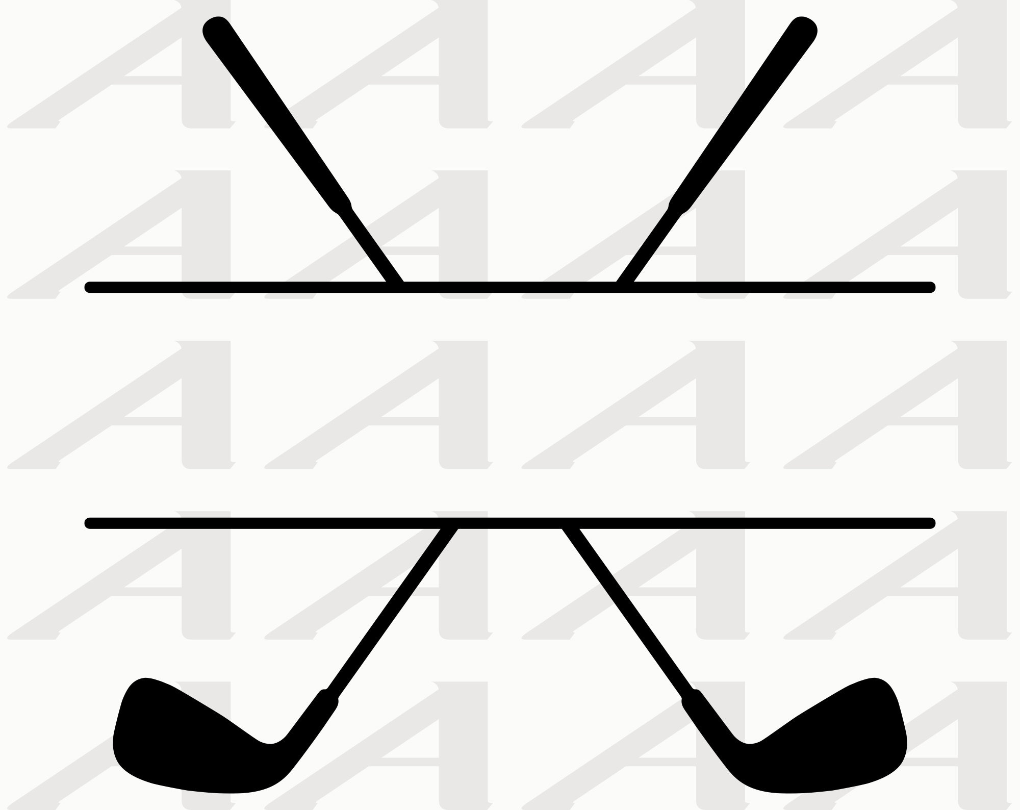 Crossed Golf Clubs Frame Split Name Frame Golfer Golf Monogram Golfing ...