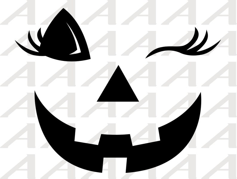 Jack-o-lantern Winking Pumpkin Halloween Smiling Pumpkin - Etsy