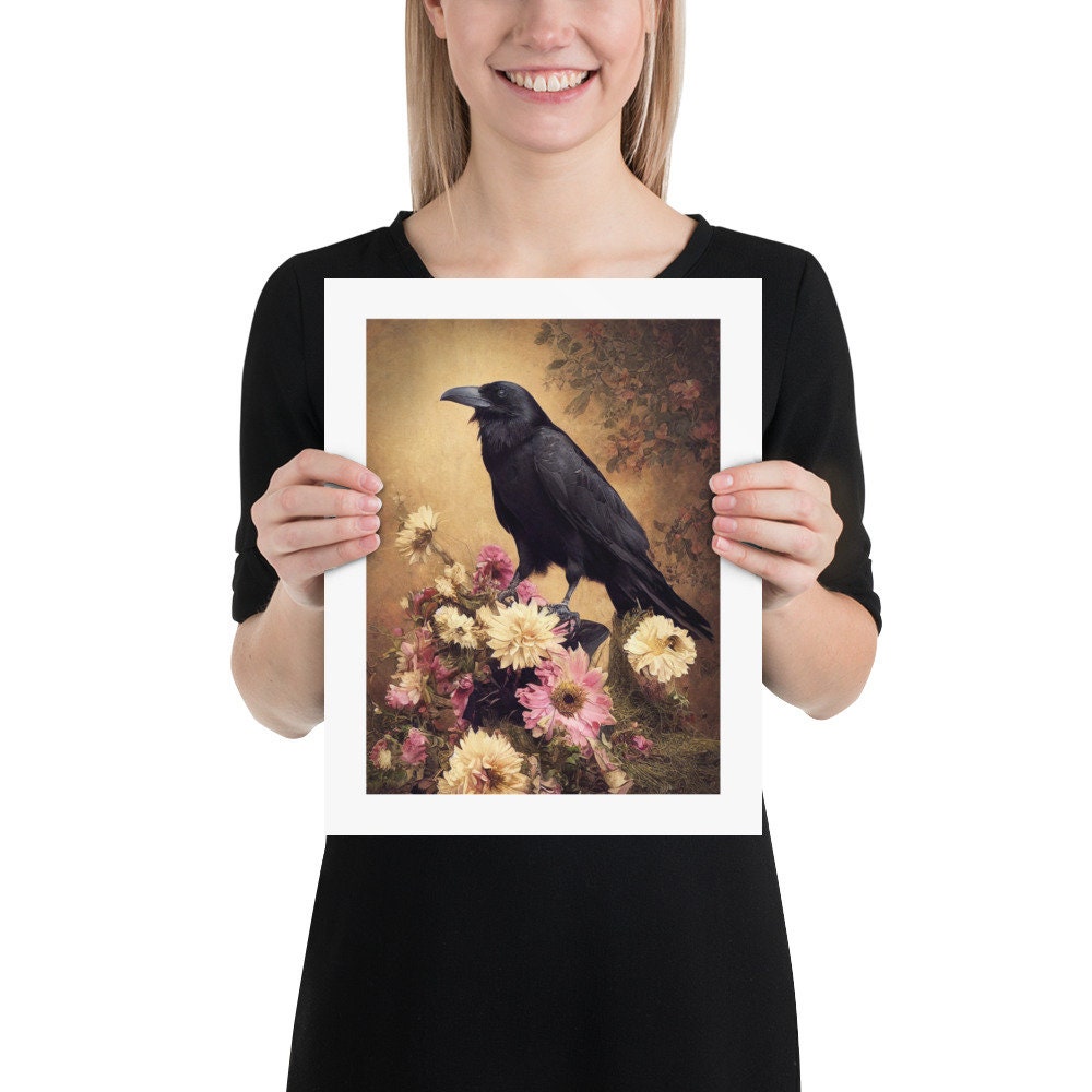 Raven Bird Painting Nature Art Print Avian Art Audubon - Etsy