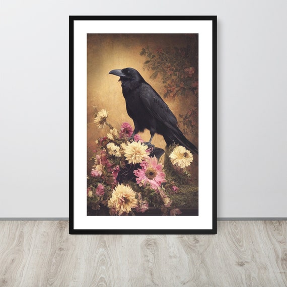 Raven Bird Painting Nature Art Print Avian Art Audubon - Etsy