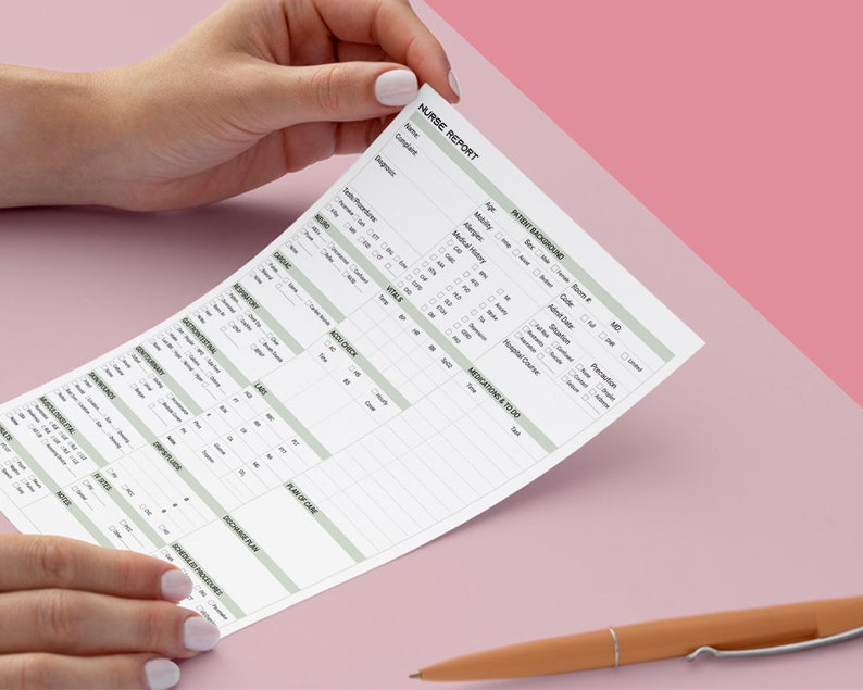 Nursing Report Sheet Med Surg Bundle, Nursing Brain Sheet, ICU Nurse ...