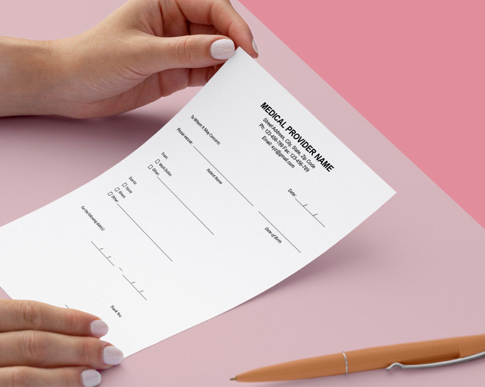 Doctor Excuse Template, Drs Note for Work, School Excuse Note, Doctor ...