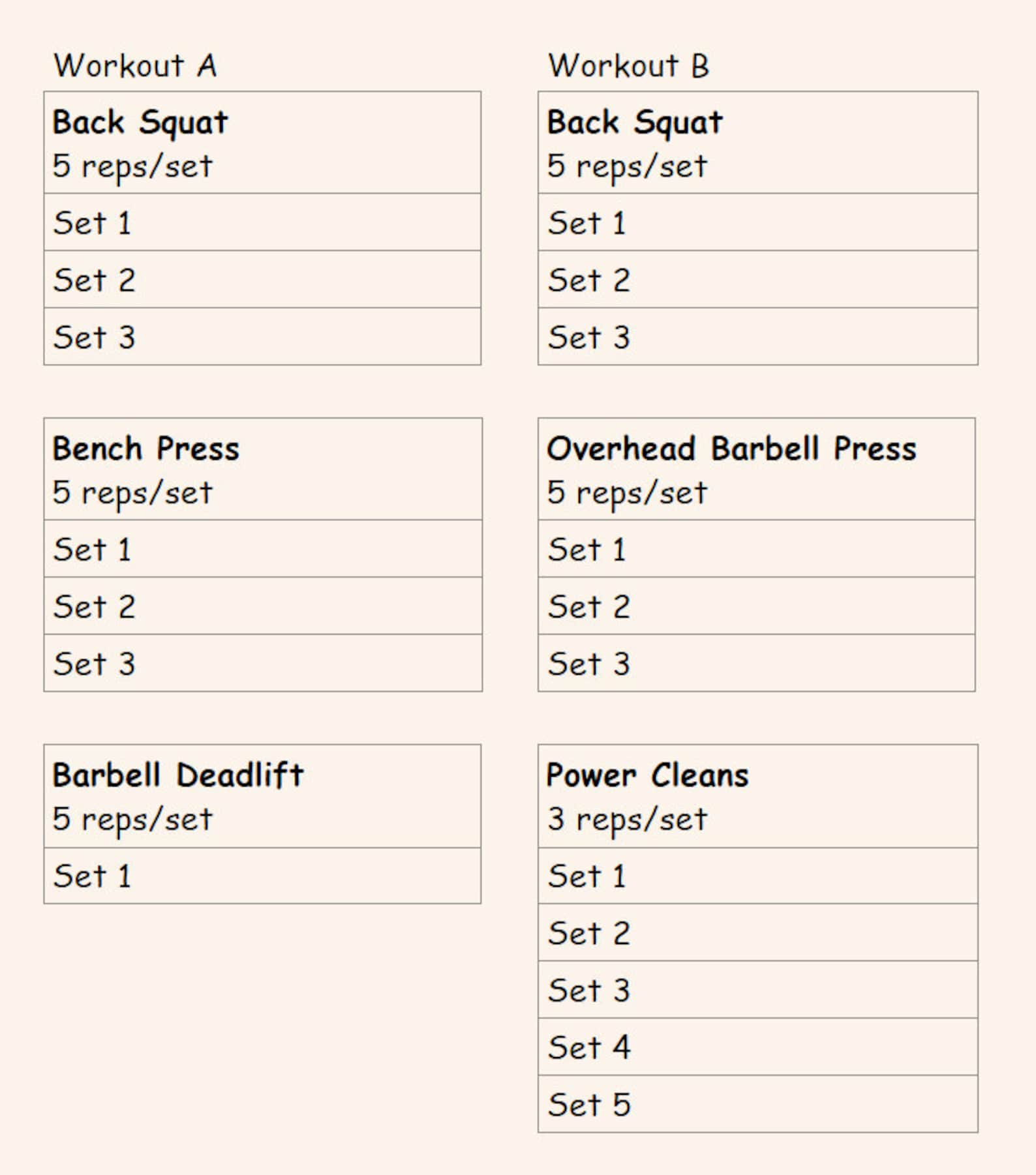 Starting Strength Training Program - Etsy