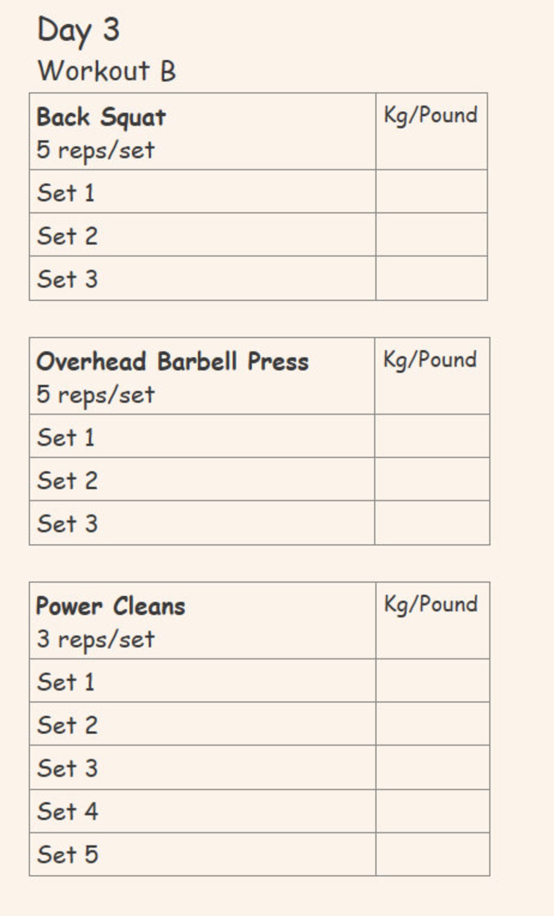 Starting Strength Training Program - Etsy