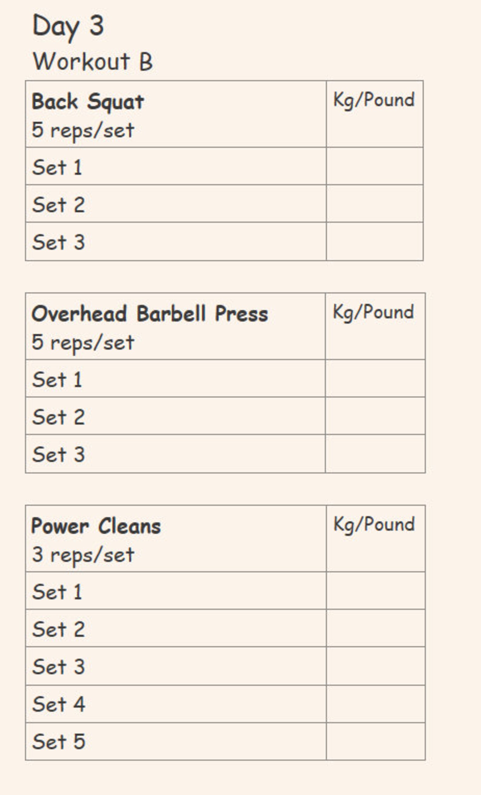 Starting Strength Training Program - Etsy