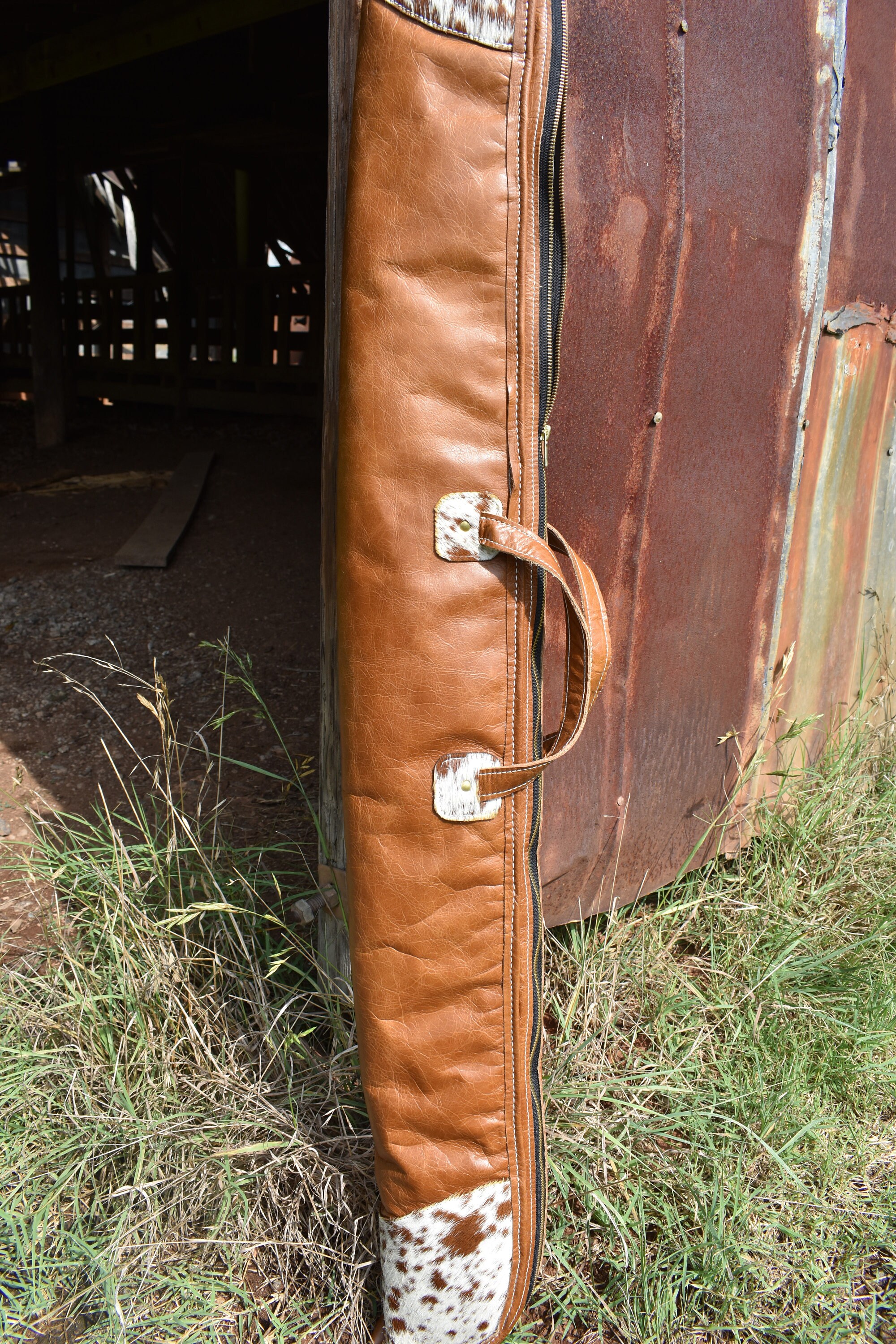 Custom Leather Gunnar Shotgun Sleeves for Women and Men Cowhide Gun ...
