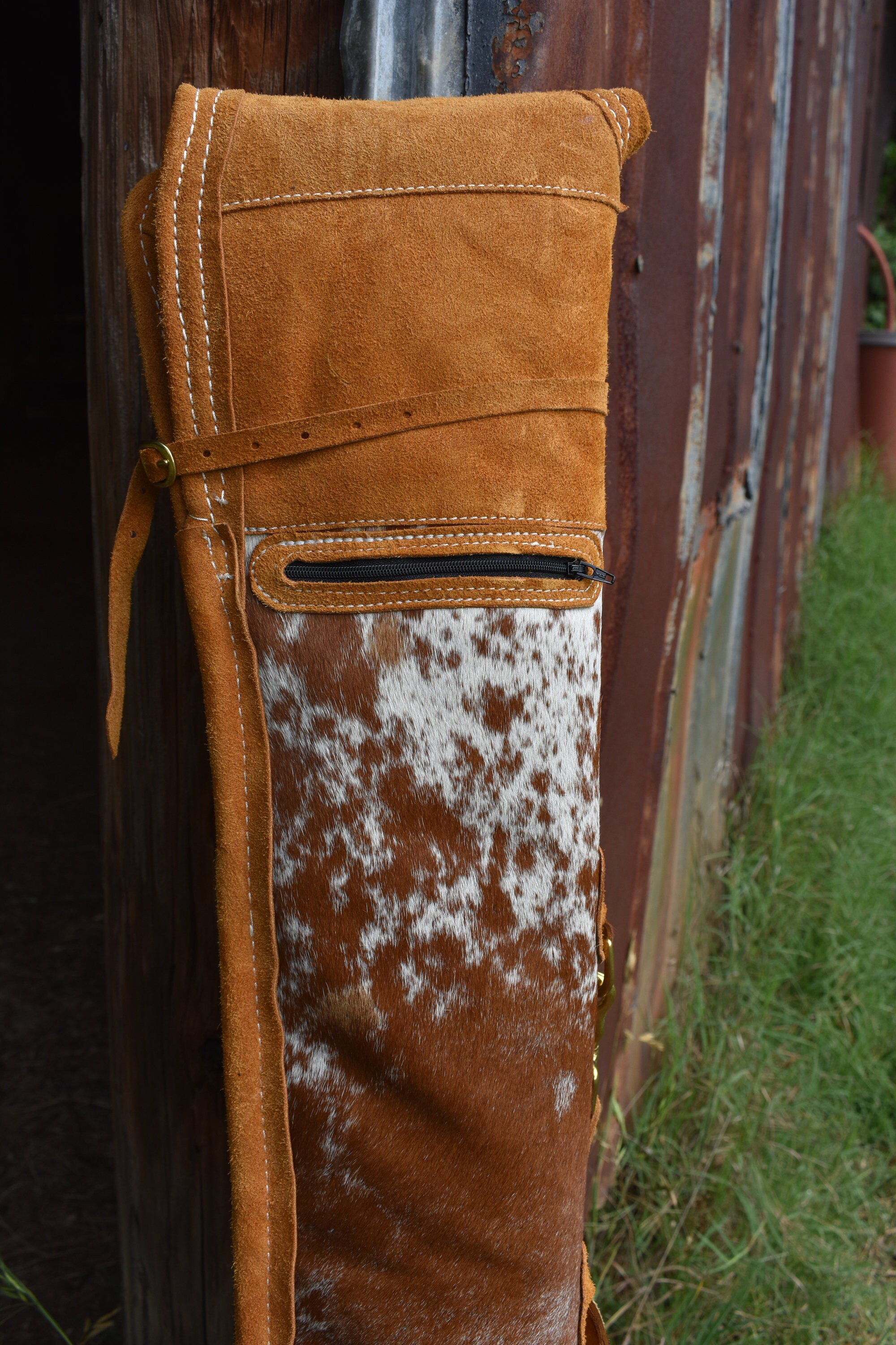 Custom Leather True Grit Shotgun Sleeves for Women and Men Cowhide Gun ...