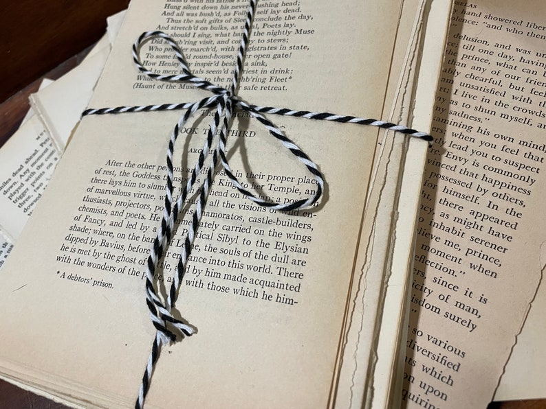 Vintage Book Pages: 100 Unique Aged Real Pages for Junk Journals and ...