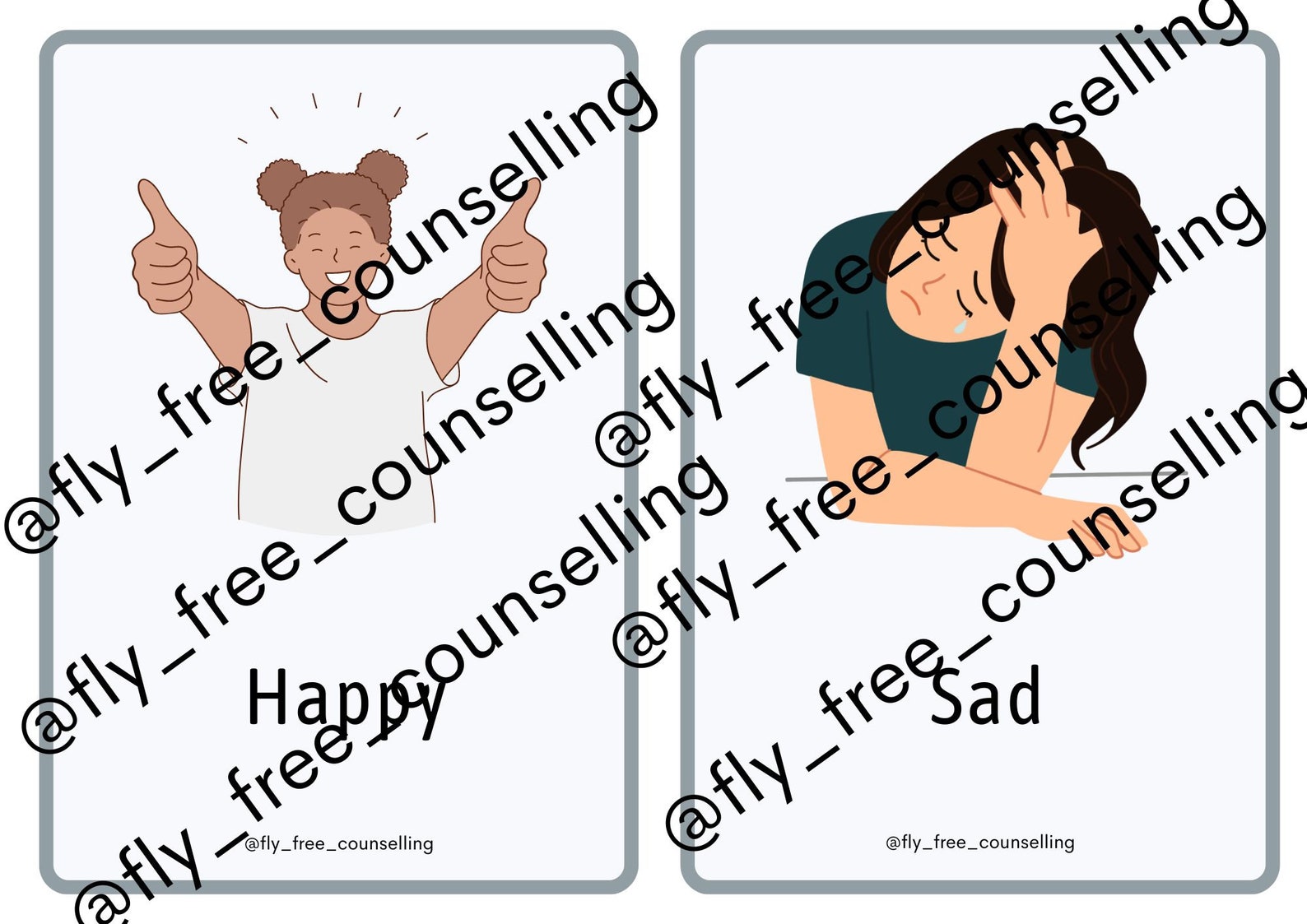 Emotions Flashcards, Social Emotional Learning, Visual Aids (digital ...