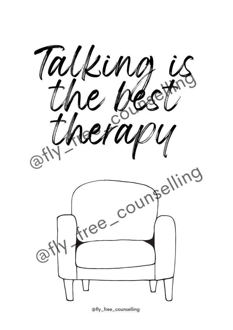 Digital Download Safe Space & Talking Therapy Wall Art // Counselling ...