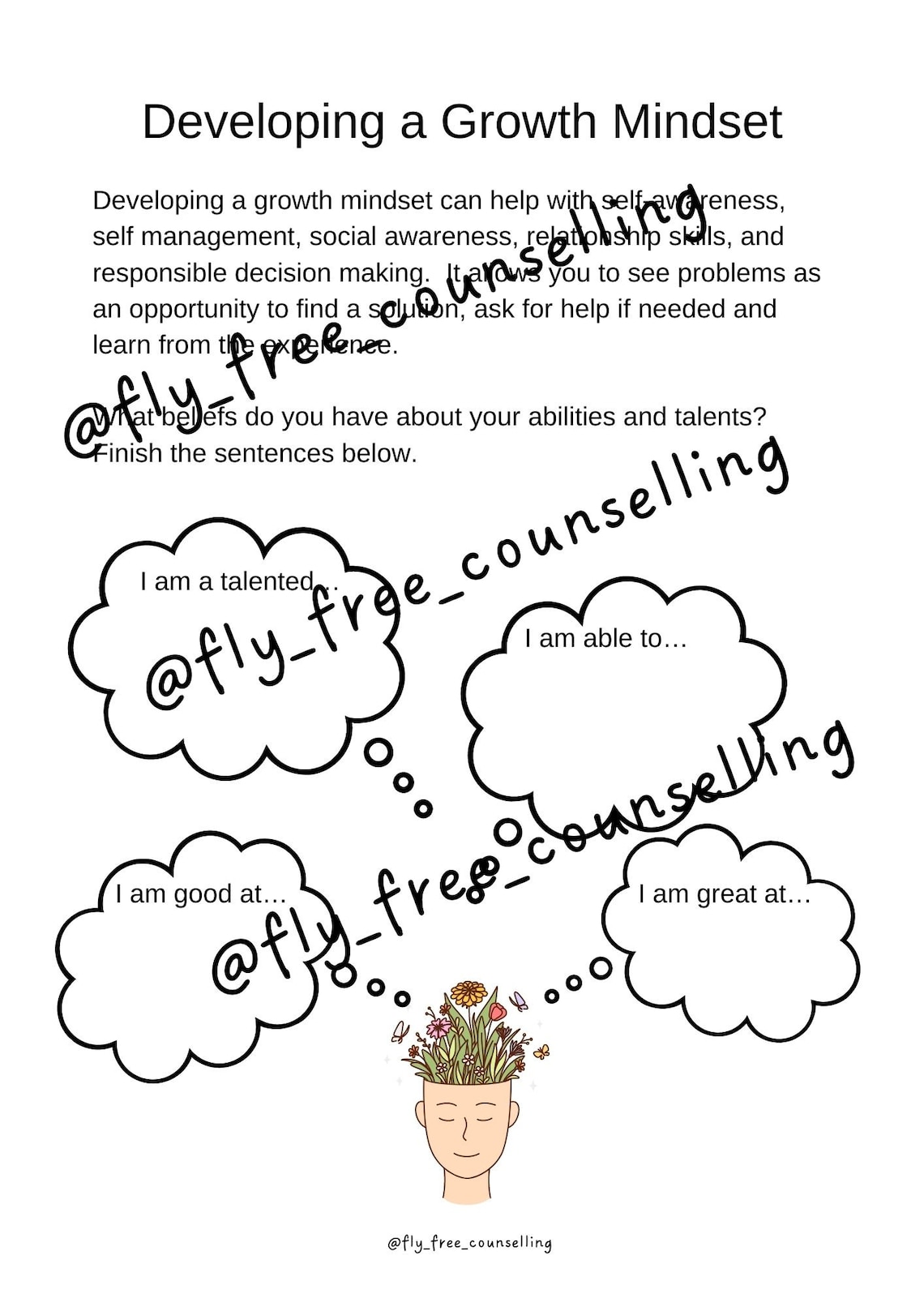 Growth Mindset Worksheets // Developing Growth Mindset, Reframing ...