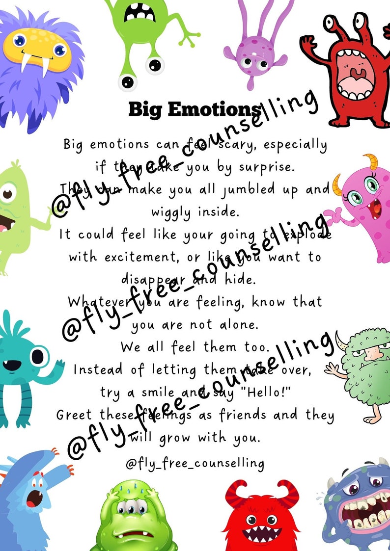 Big Feelings Poem // Worry Monster, Home Schooling, Emotional ...