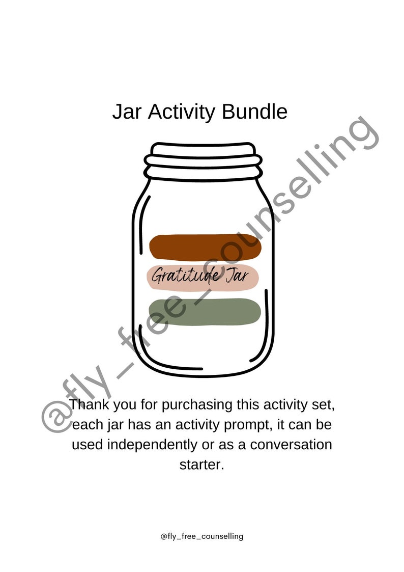 Digital Download Jar Activity Worksheet Printables // Kids Worry Jar ...