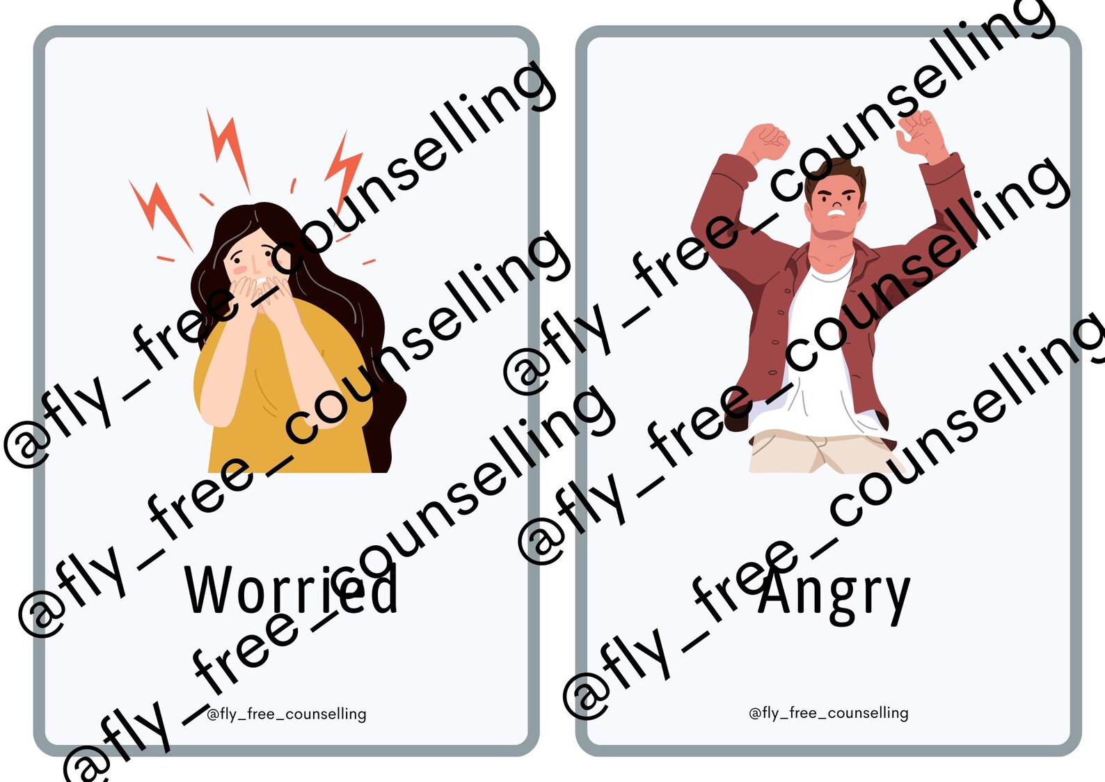 Emotions Flashcards, Social Emotional Learning, Visual Aids (digital ...