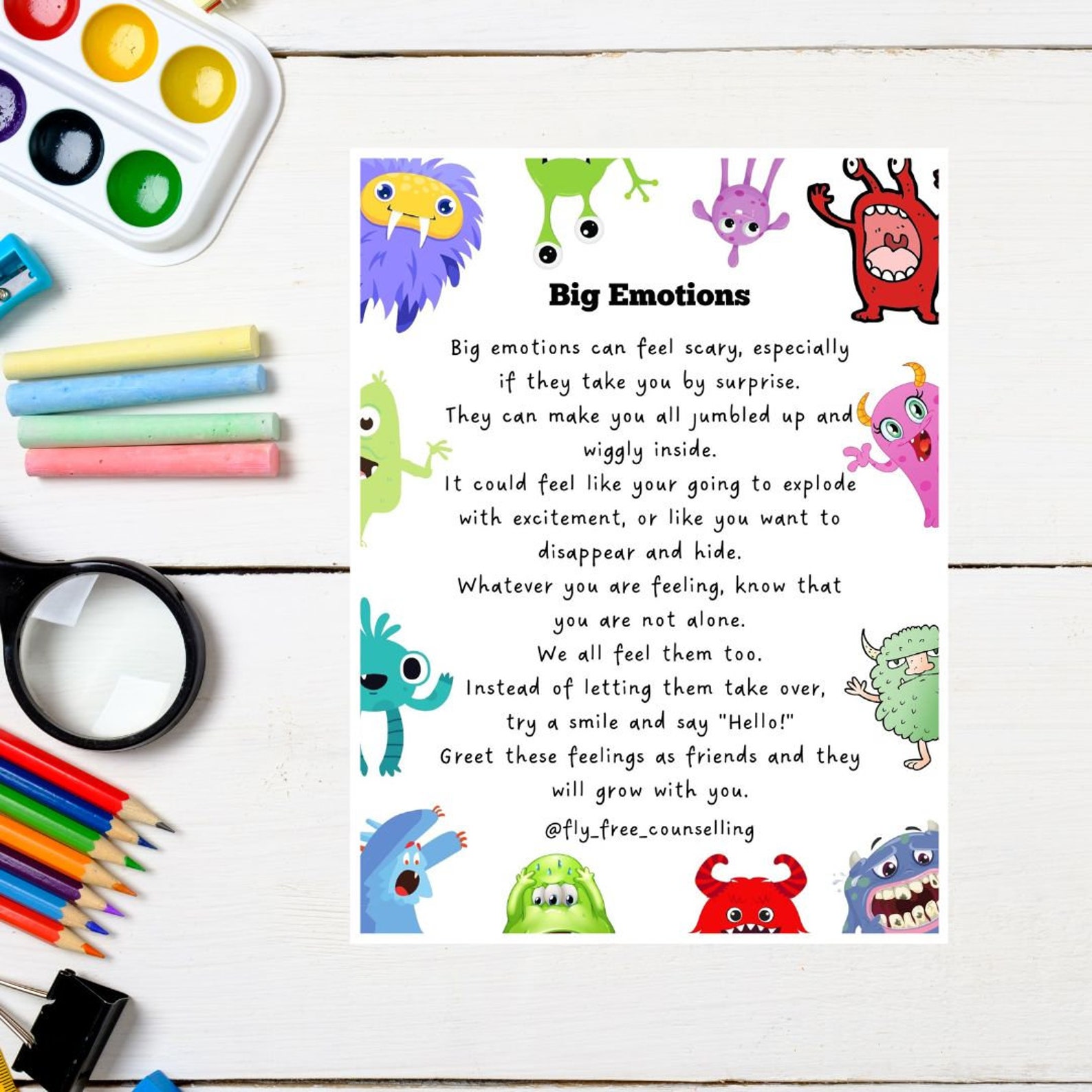 Big Feelings Poem // Worry Monster, Home Schooling, Emotional ...