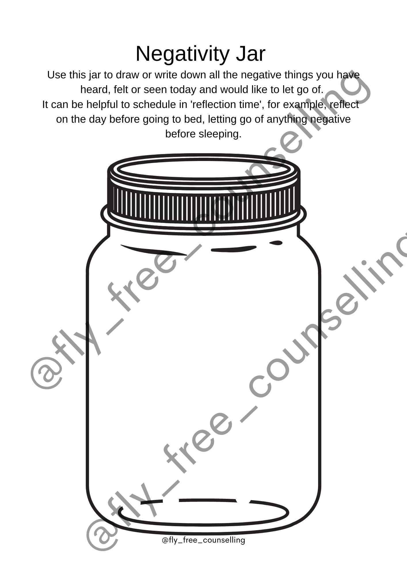 Digital Download Jar Activity Worksheet Printables // Kids Worry Jar ...